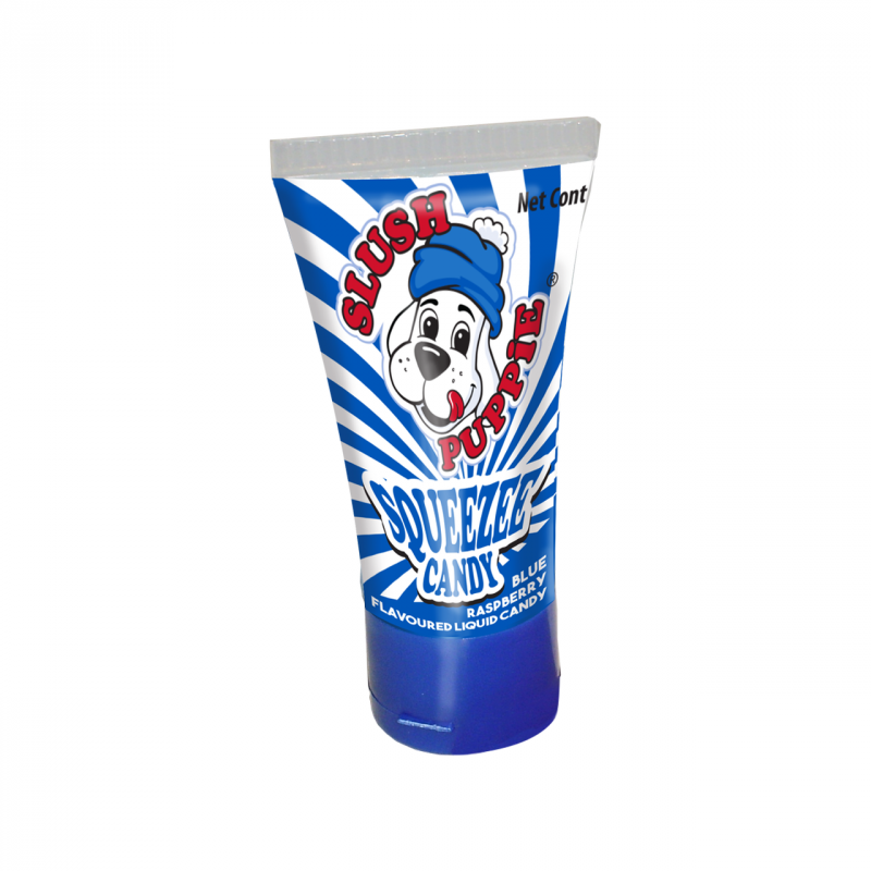 Slush Puppie squeeze candy blue raspberry | The Global Snacks
